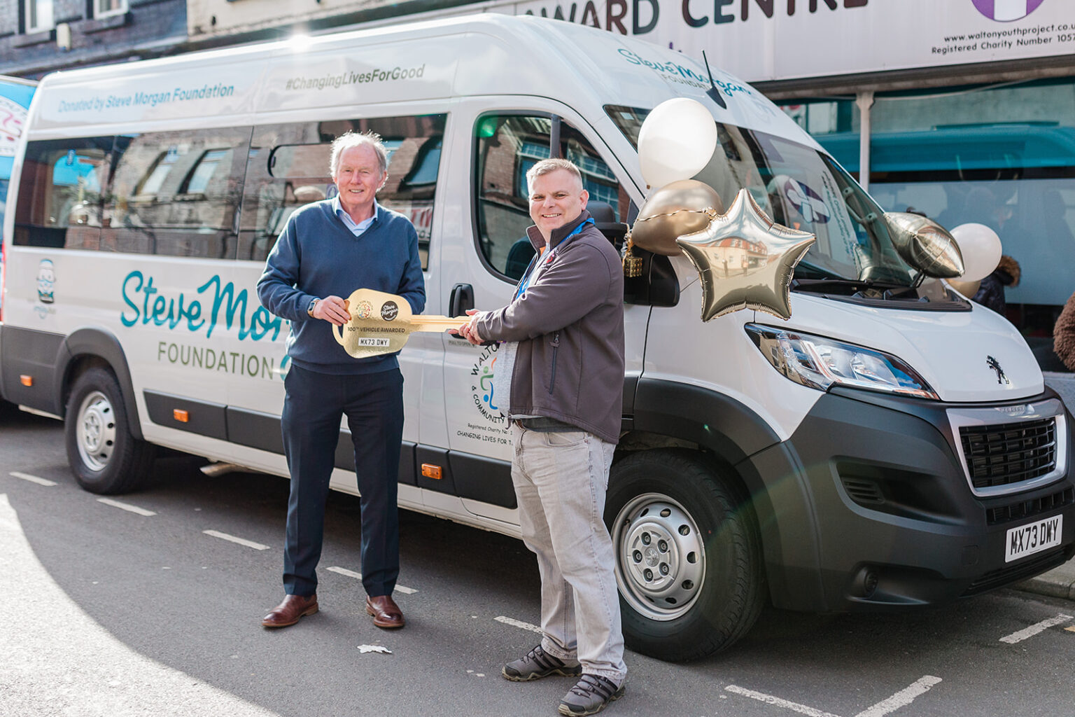 Steve Morgan Foundation donates 100th minibus to youth project